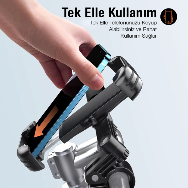 Ally HL-152 Motor ve Bisiklet Gidonu İçin 360 Dönebilen Telefon ...