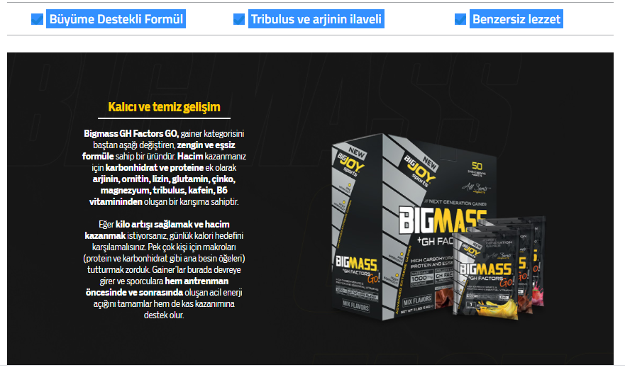 Bigjoy Bigmass Gh Go! 50 Paket 5000 Gram - Karbonhidrat (Gainer ...